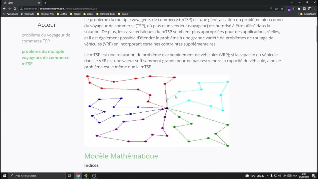 mTSP avec Cplex MTZ - YouTube