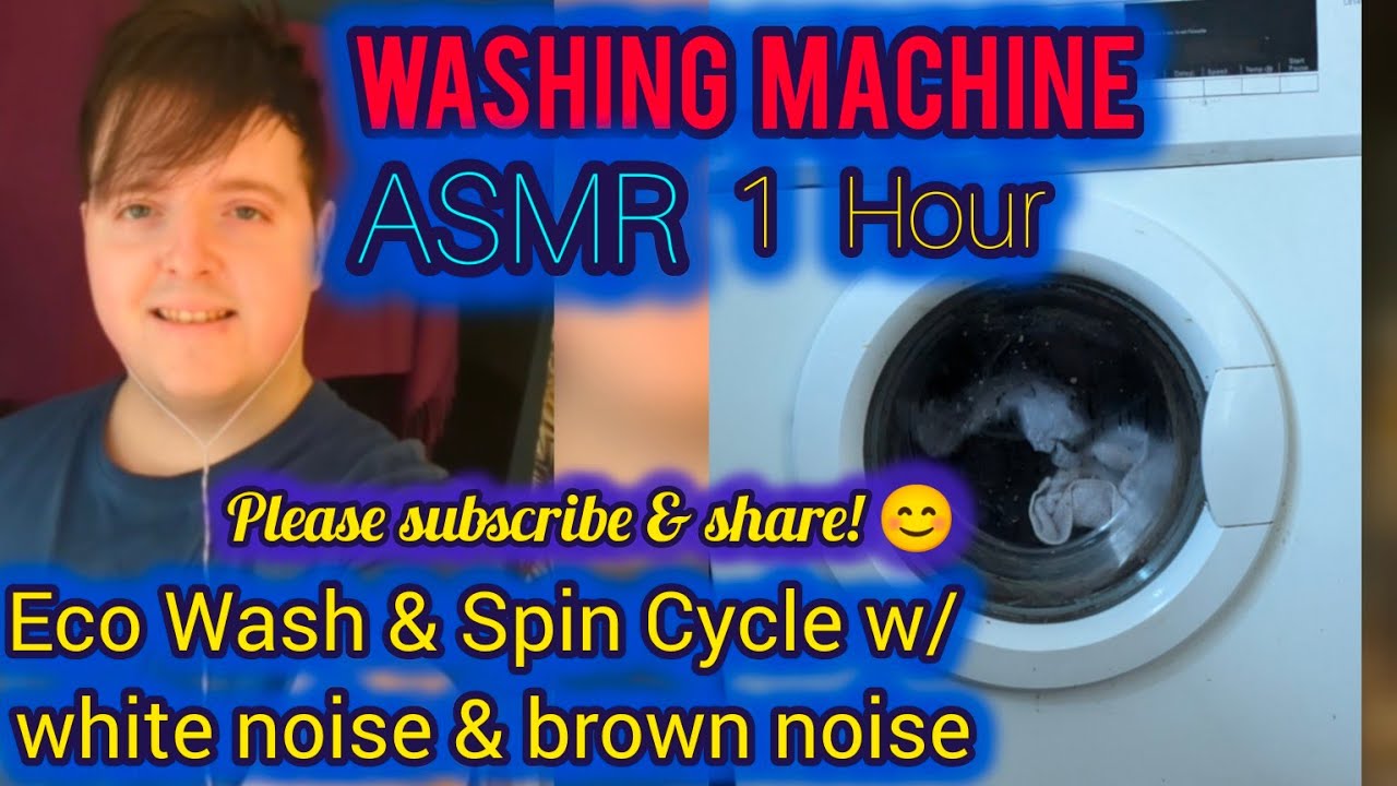 ASMR Washing Machine Sounds 1 Hour | Eco Cycle, White Noise, Spinning ...