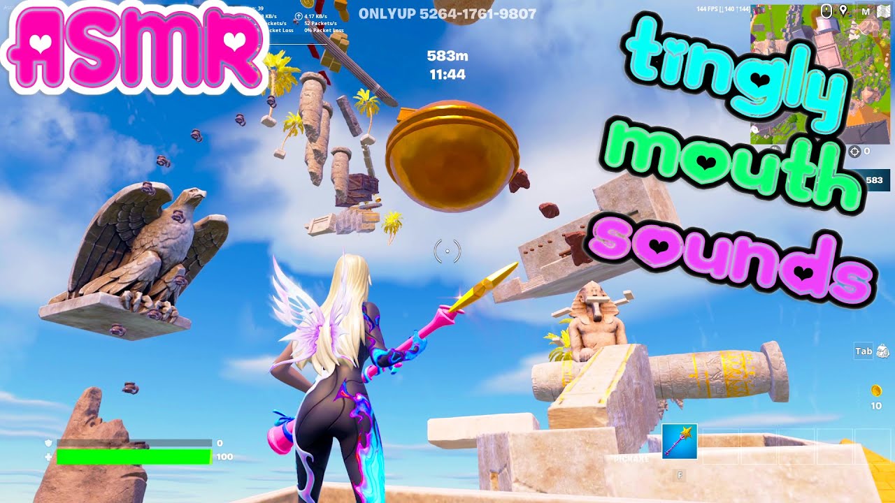 ASMR Gaming 🍀 Fortnite Only Up Time Travel Relaxing Mouth + Hand Sounds ...