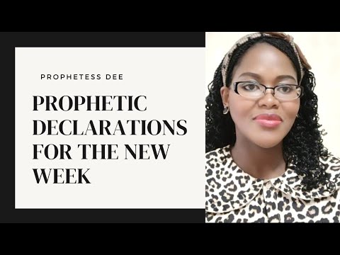 PROPHETIC DECLARATIONS FOR THE NEW WEEK| COMMAND YOUR WEEK - YouTube