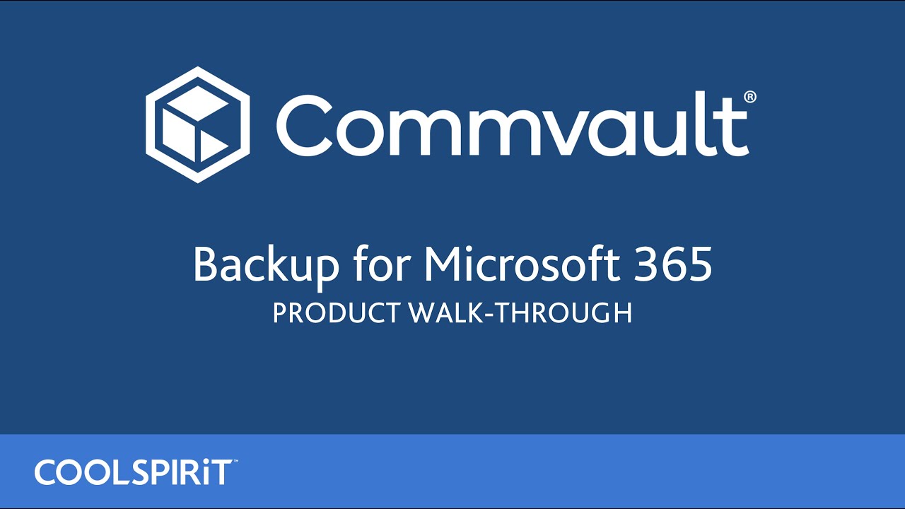 Commvault Microsoft 365 Backup Walk-Through (Part 1 of 2) - YouTube