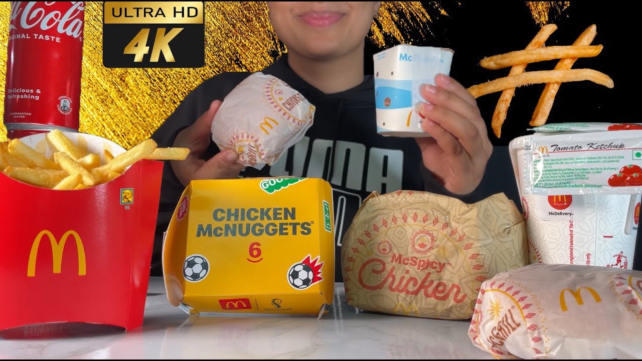ASMR MOST POPULAR FOOD AT MCDONALDS BIG MAC, OREO MCFLURRY, NUGGETS ...