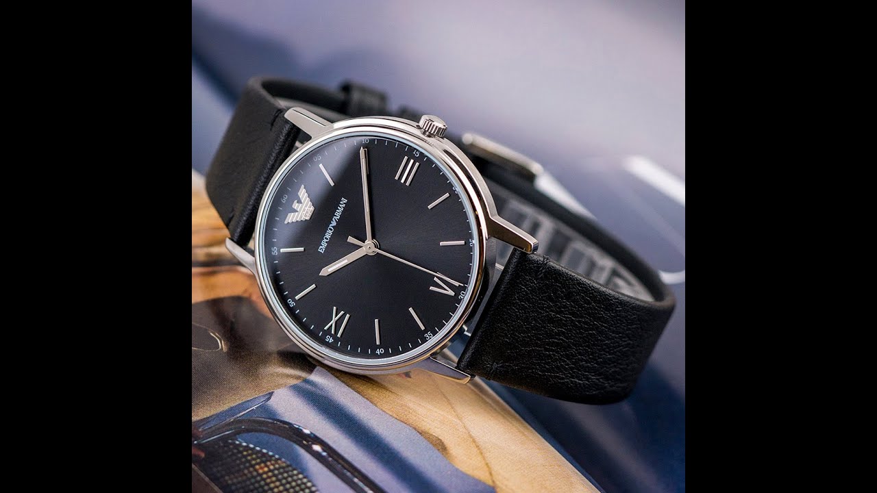 【ARMANI】簡約墨黑時尚個性腕錶 AR11013 - YouTube
