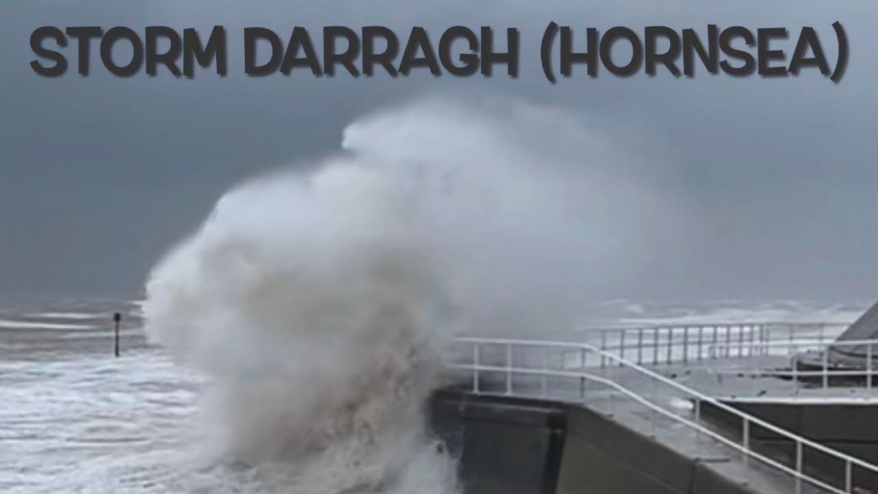Storm darragh uk (Hornsea) - YouTube