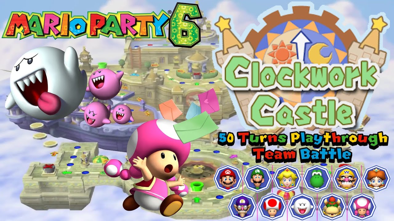 Mario Party 6 - Team Battle - 50 Turns Playthrough - Part 6 Clockwork ...