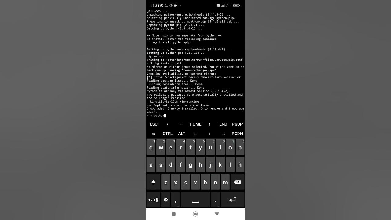 ¿Como instalar python en el termux? - YouTube