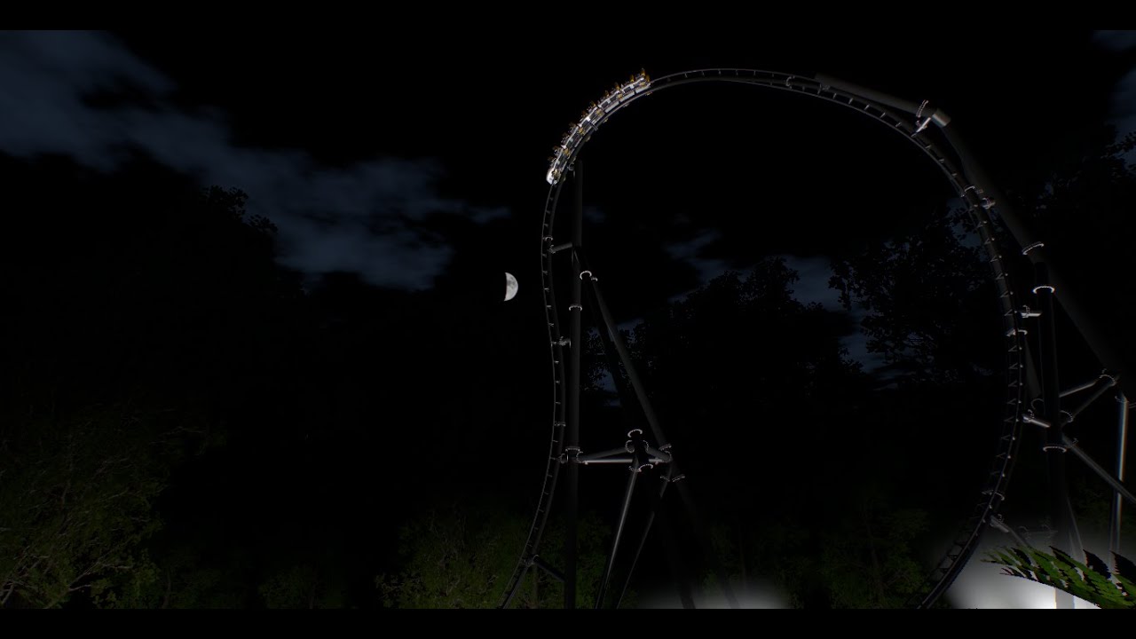 Moon Knight Night POV / New Generation Intamin MultiLaunch Coaster / No ...