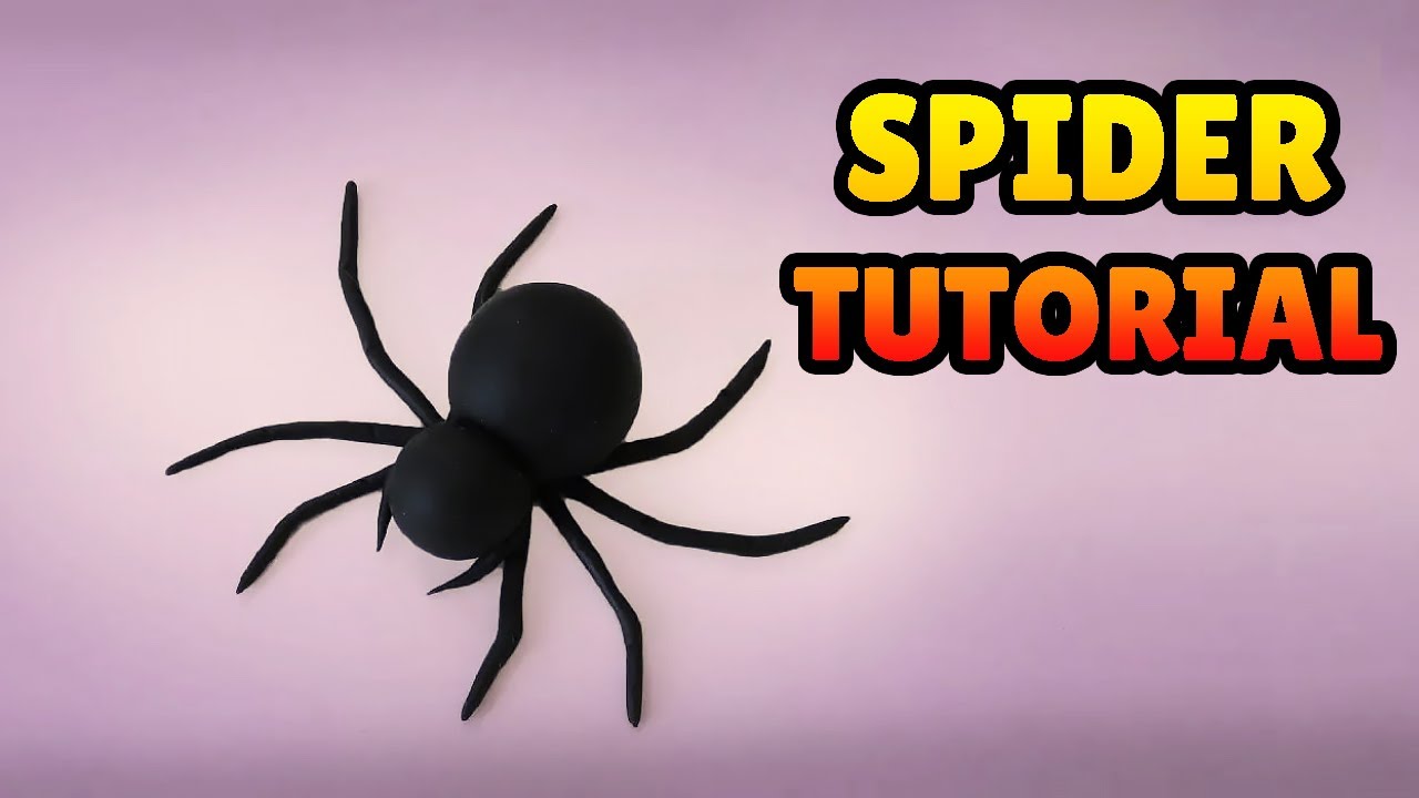 🔴DIY How to make Miniature SPIDER - Easy Polymer Clay, Fondant Tutorial ...