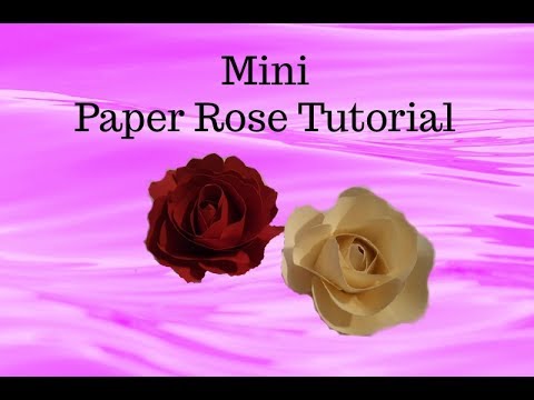 Mini paper flower tutorial tiny small rose - YouTube