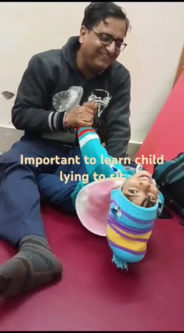 Important to learn lying to sit position child with Athetiod Cerebral ...
