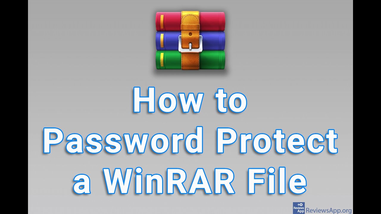 How to Password Protect a WinRAR File - YouTube