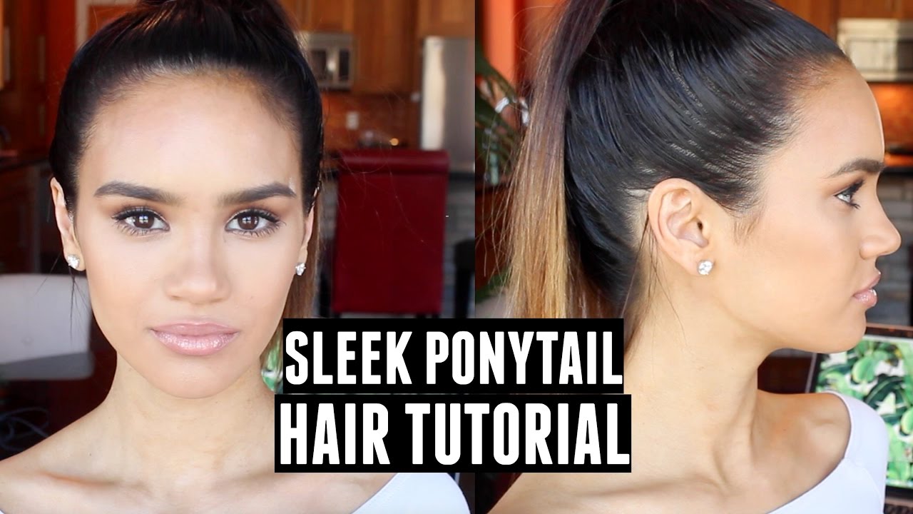SLEEK PONYTAIL HAIR TUTORIAL! - YouTube