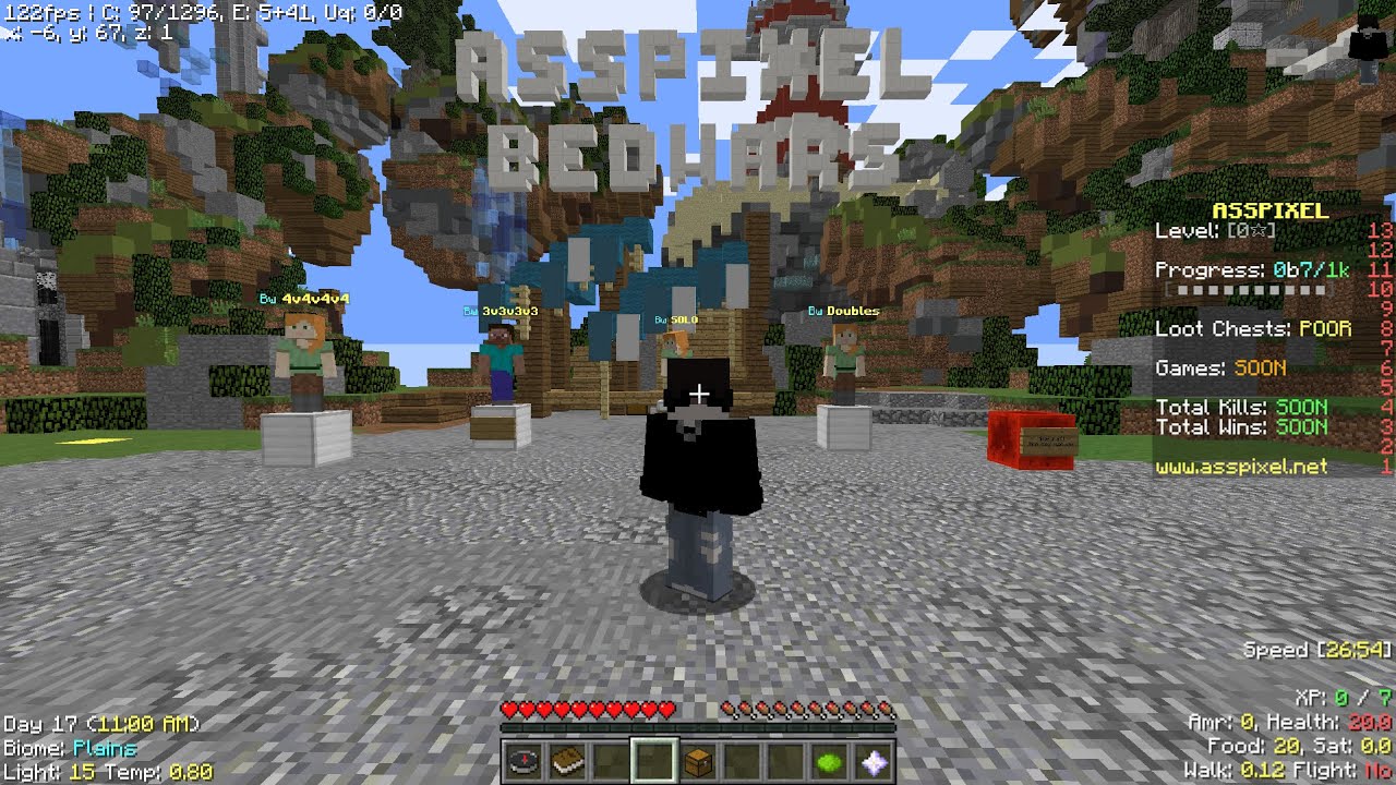 Playing bedwars on asspixel HACKER FOUND - YouTube