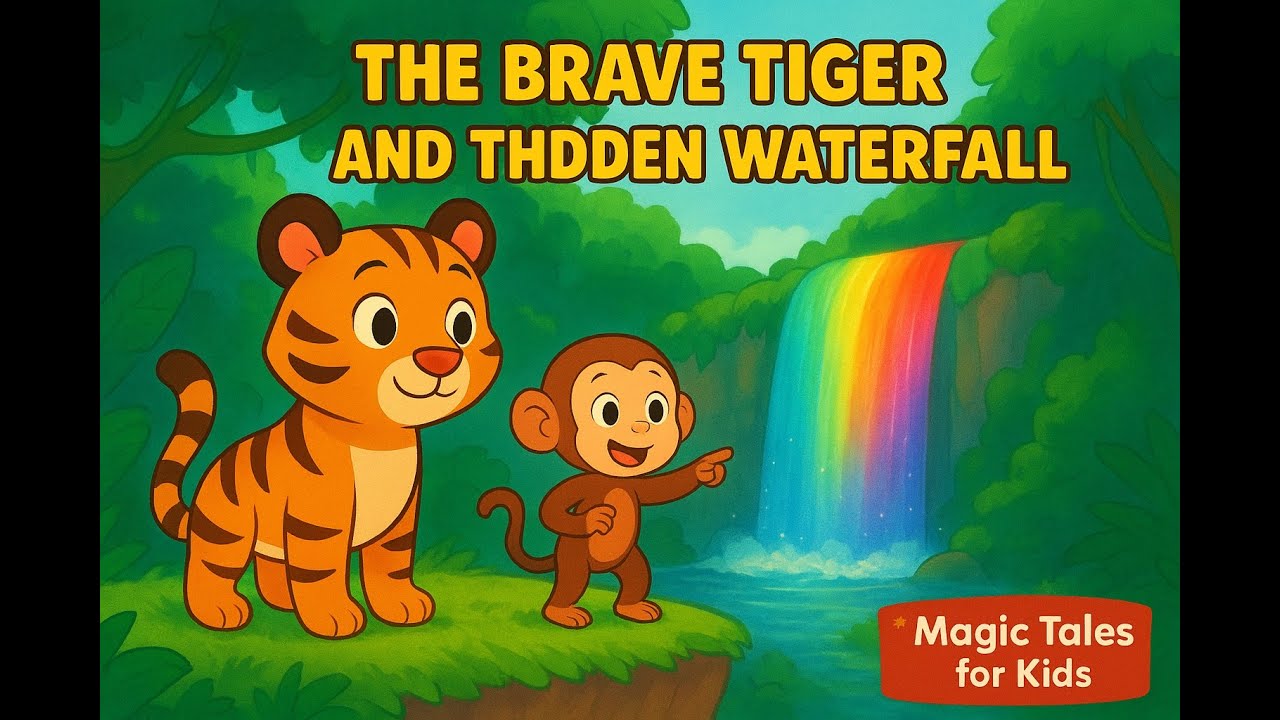 The Brave Tiger and the Hidden Waterfall | Jungle Adventure Story for ...