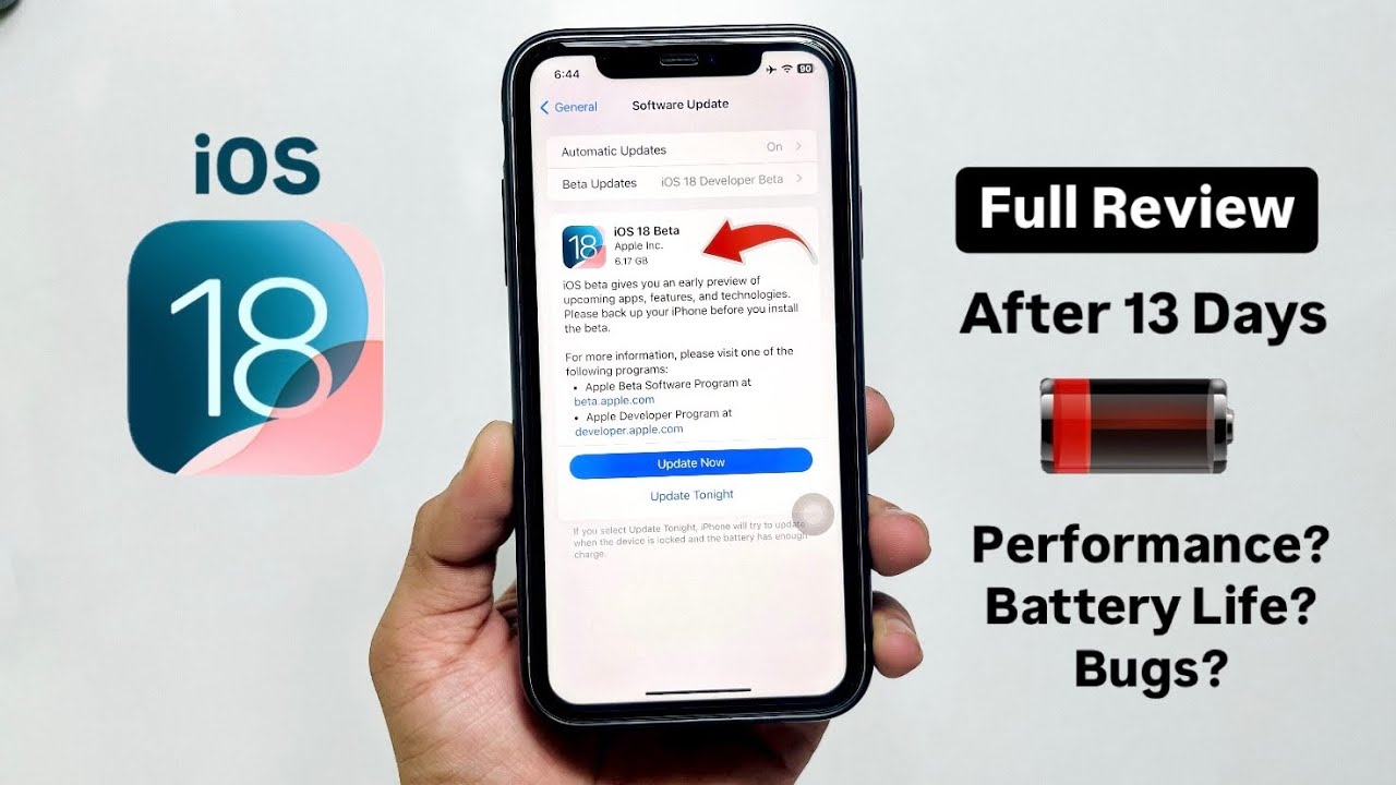 iOS 18 Beta Full Review 13 Days Later - iOS 18 Battery Life, Heating ...