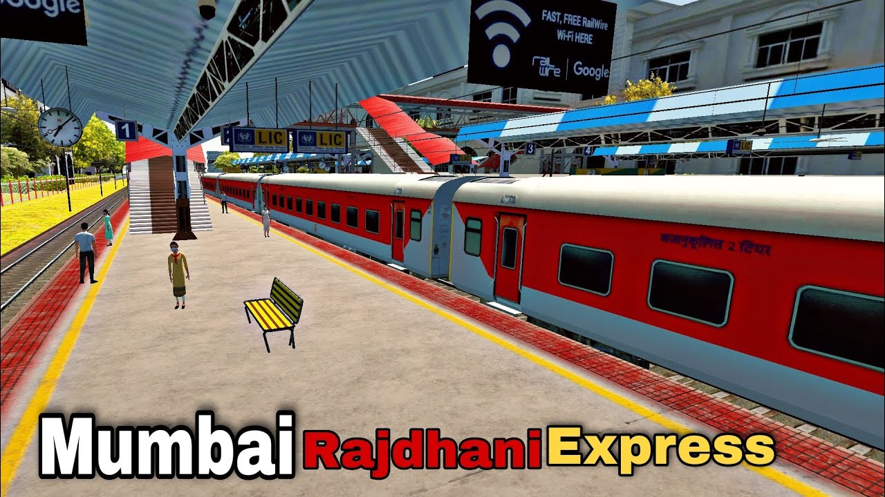 Mumbai rajdhani express gameplay || Indian train simulator - YouTube