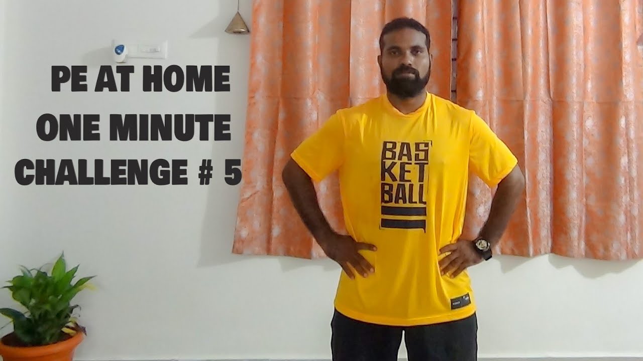 PE at Home | One minute Challenge # 5 - YouTube