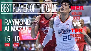 PBA Best Player of The Game: Raymond Almazan | Meralco vs Terrafirma ...
