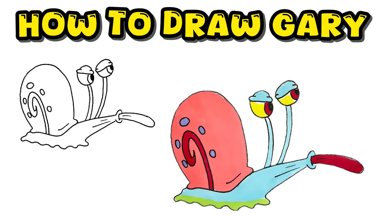 How to Draw Gary the Snail from SpongeBob SquarePants – Unveil the ...