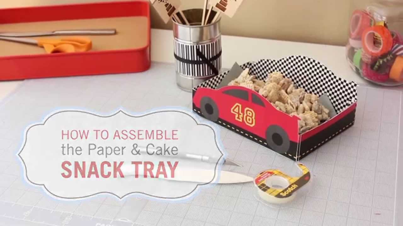 Race Car Birthday Snack Tray tutorial by Paper & Cake - YouTube