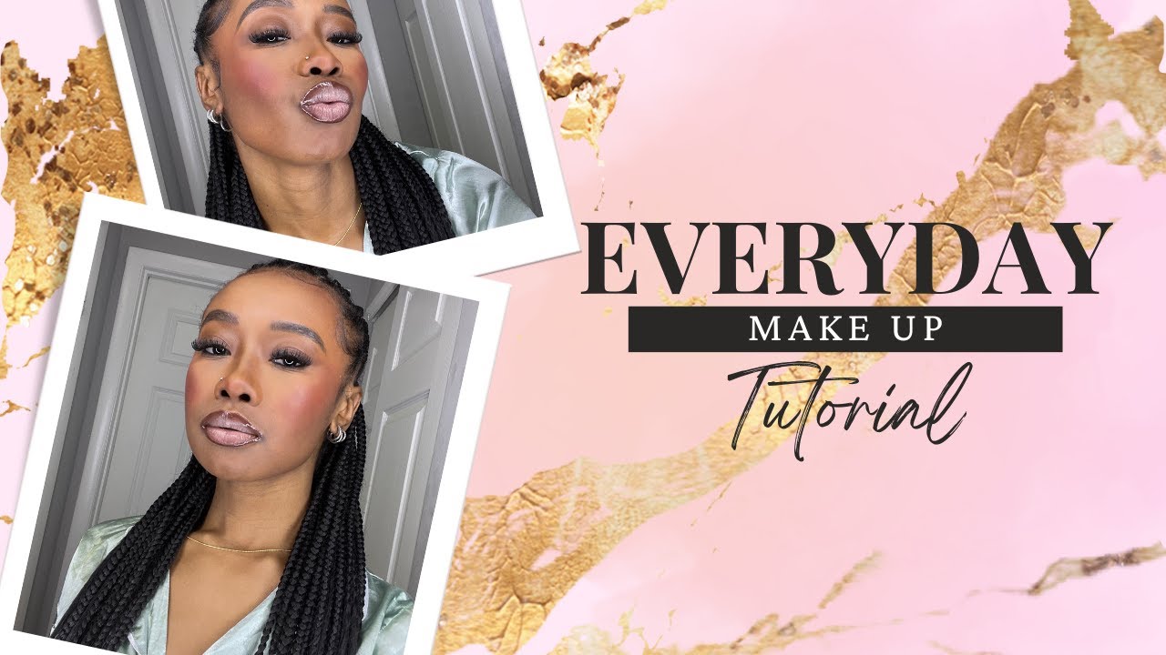 MAKEUP TUTORIAL FOR BLACK GIRLS | Soft Glam | No FOUNDATION Routine ...