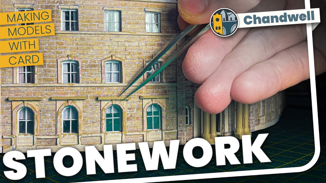 Making model buildings - adding stonework detail to enhance a hotel’s ...