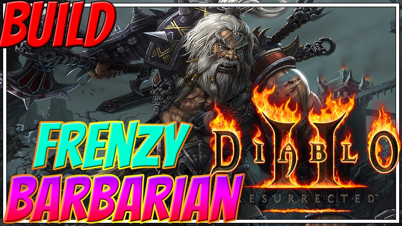 D2R FRENZY BARBARIAN BUILD SKILLS STATS / GAMEPLAY IN DESCRIPTION - YouTube
