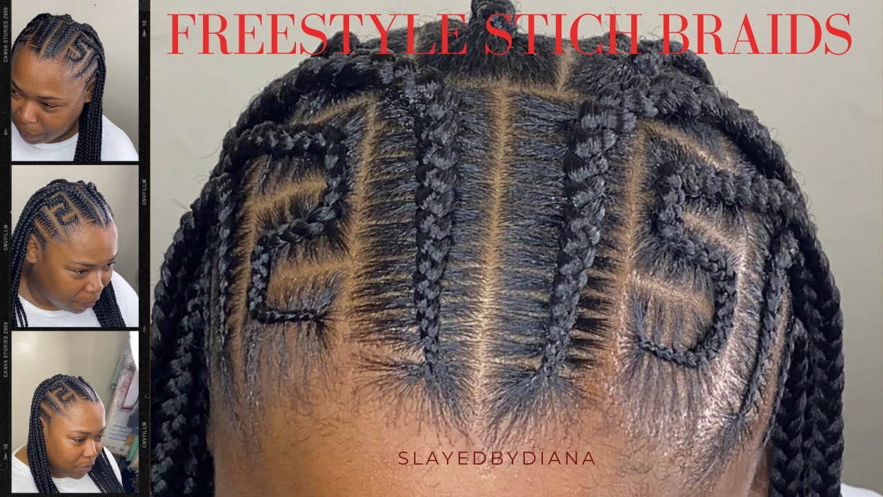 Freestyle braids - YouTube