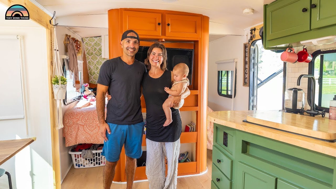 Family of 5 in Renovated RV - Baby on Board - YouTube
