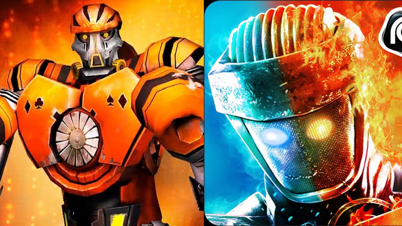 REAL STEEL WRB Gambit VS Atom & Zeus & Aquabot & Sarge Camelot & Six ...