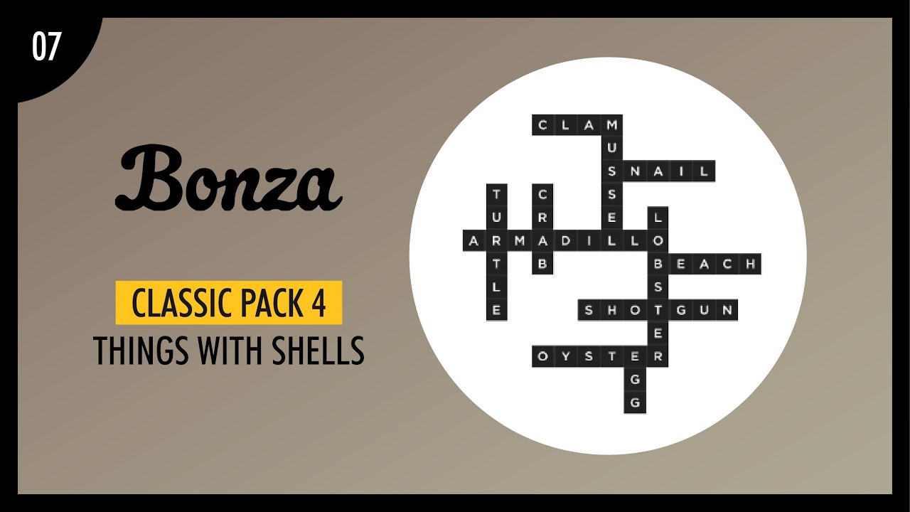 Bonza Word Puzzle | Classic | Pack 4 | Things with Shells - YouTube