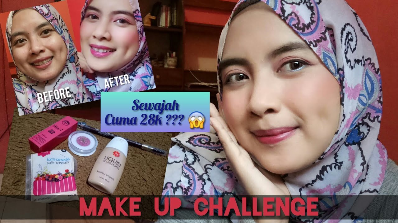 MAKE UP CHALLENGE di bawah 30rb hasil 500rb??? Makeup natural dan segar cocok untuk pemula # ...