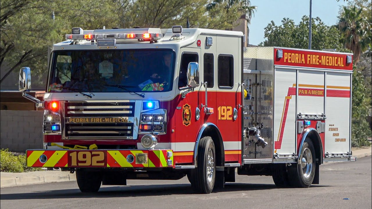 *New*Peoria Fire-Medical Dept. Engine 192 Responding - YouTube