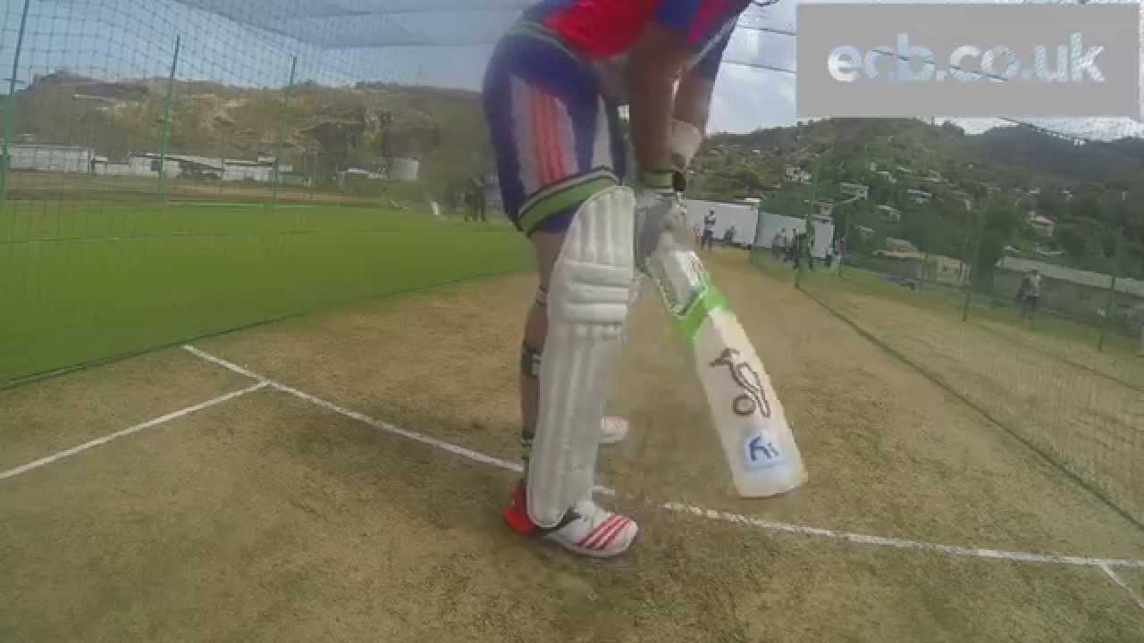 England batsman Ian Bell at the crease - GoPro on middle stump - YouTube