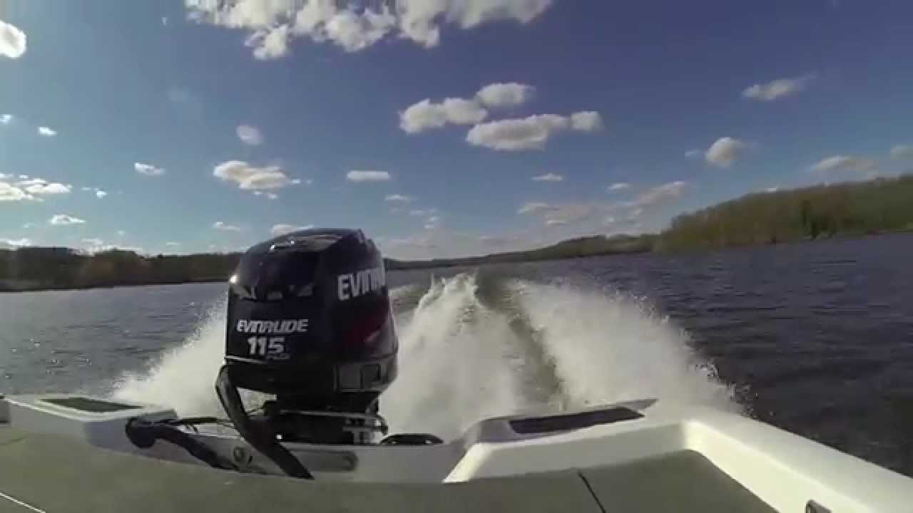 2009 Stratos 186 XT with Evenrude 115 H.O. Test Ride - YouTube