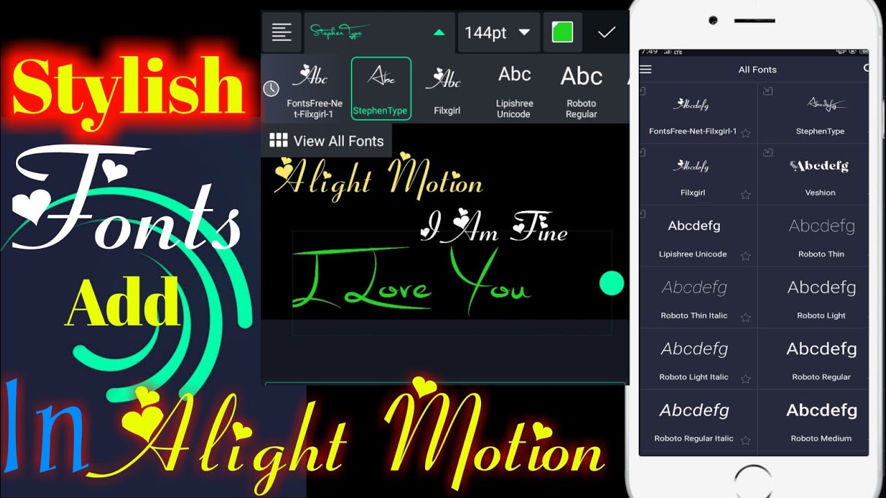 How To Add English Fonts In Alight Motion 2022 || How To Import custom ...
