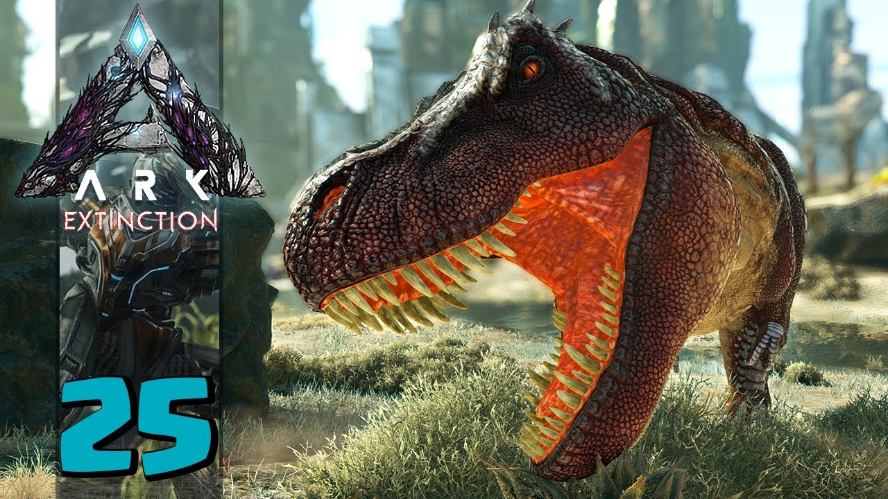DIA DE DOMAR TREX, PERIGO EXTREMO! - ARK:SURVIVAL EVOLVED - EXTINCTION ...
