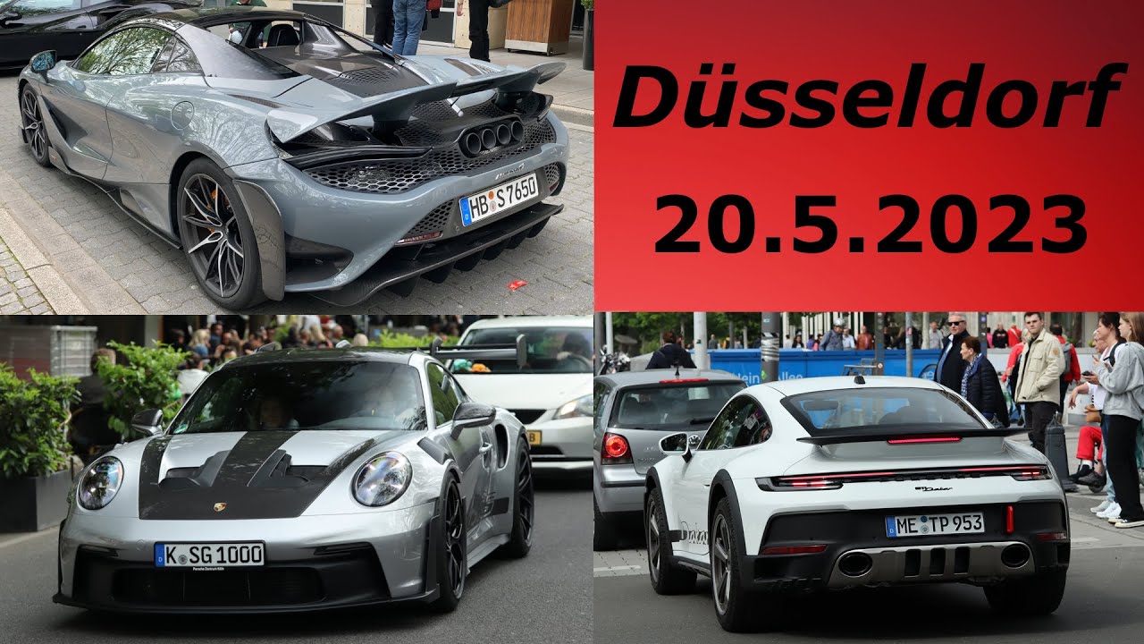 Carspotting Highlights Düsseldorf 20.5.2023!(765LT-Spider, 992 GT3RS ...