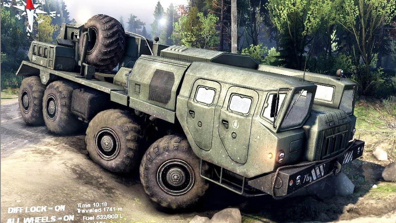 SPINTIRES 2014 - E 7310 with the Utility Attachment Off Road Driving ...