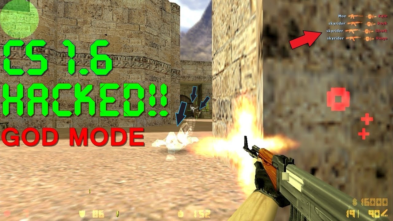 CS 1.6 HACKED!! GOD MODE ONLY TRIPLE AND MULTI KILLS FULL HD (GAME LINK ...