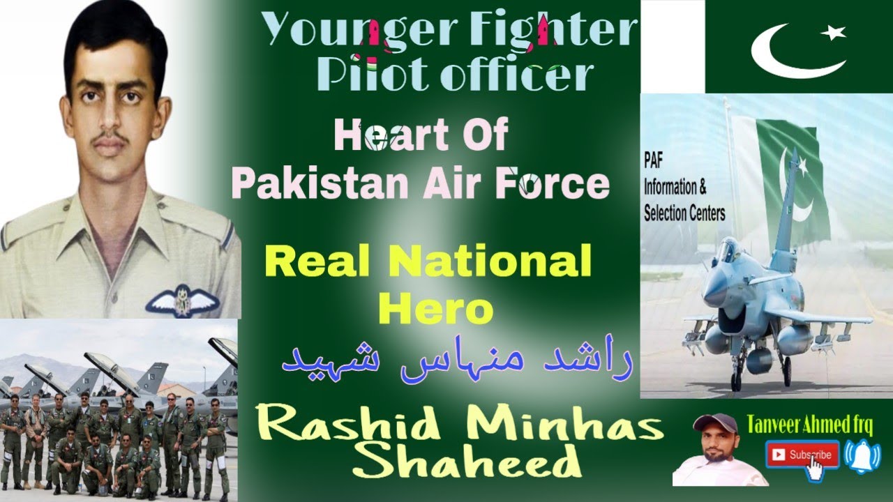 Rashid Minhas Shaheed ♥️|The Younger Fighter Pilot Of Pakistan air ...