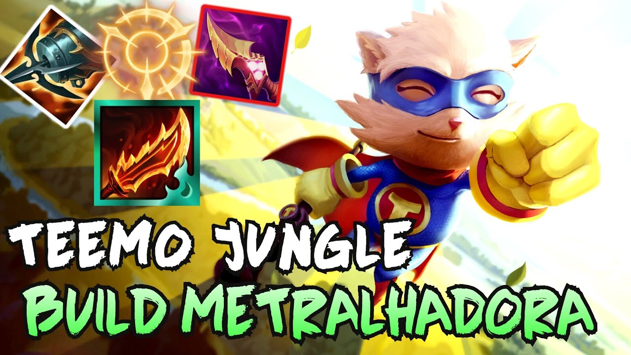 TEEMO JUNGLE com a nova BUILD metralhadora de atk spd é muito forte ...