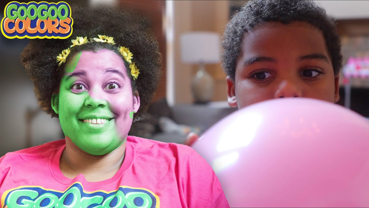 Goo Goo Gaga Turn Mom Face Colors With Balloons! Gaga Baby Plays Hide ...