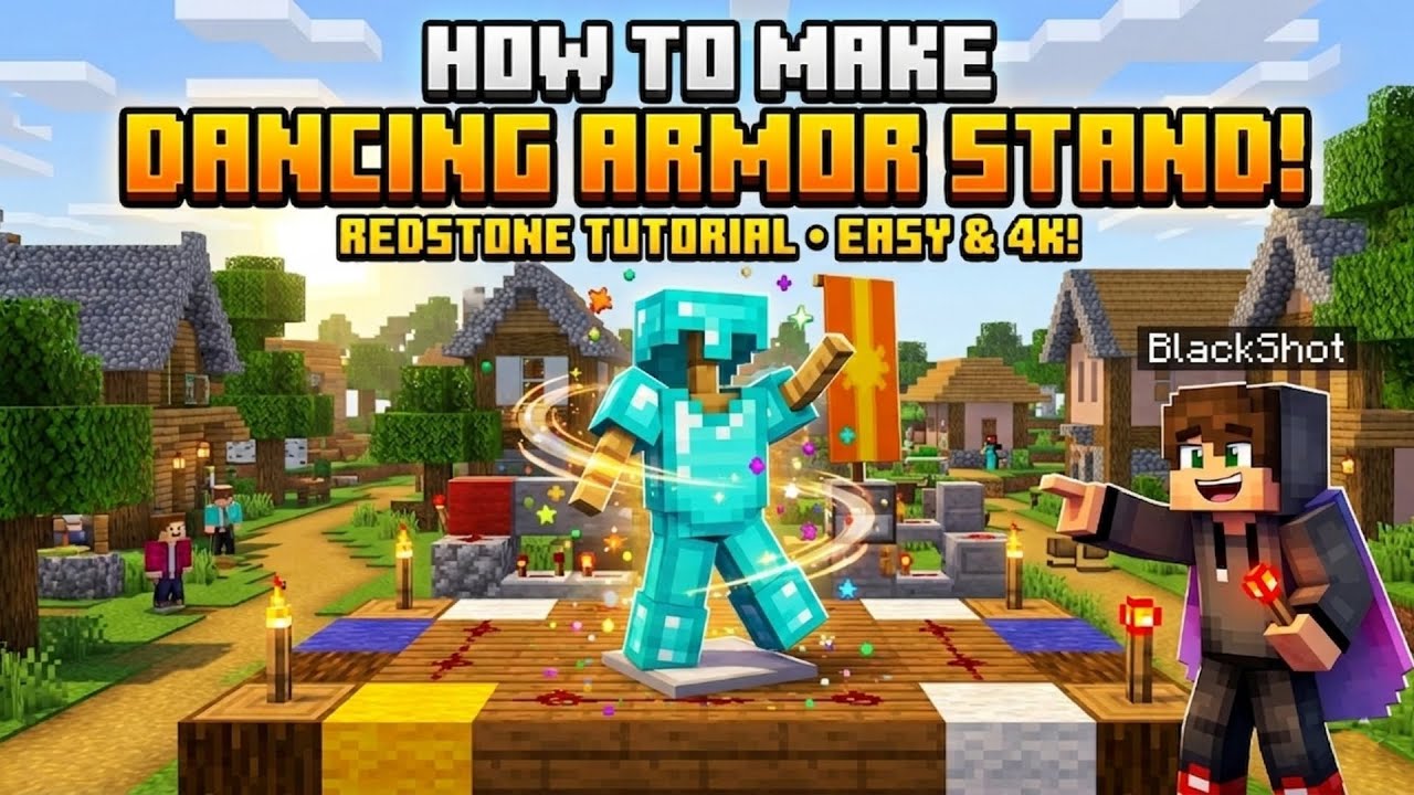 How To Make Dancing Armour Stand In Minecraft Pe Full Tutorial - YouTube