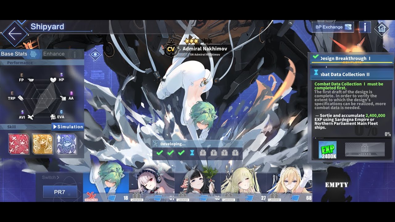 RN Admiral Nakhimov "Combat Data Collection II" EXP Farm [PR7] Azur ...