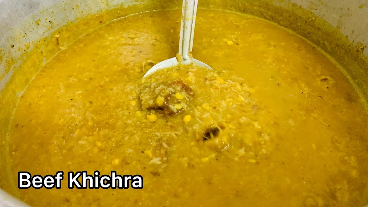 My Village Special Recipe of Khichra | How to Make Beef Khichra ...