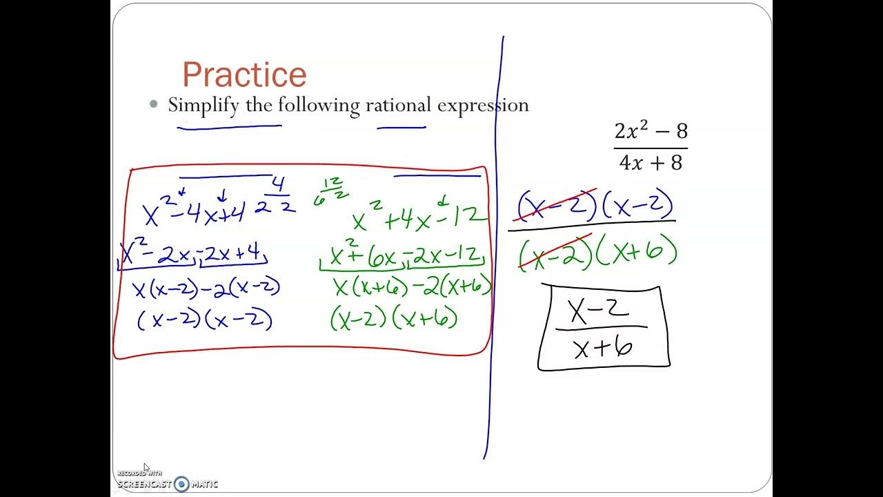 Lesson 7 1 Pt 1 Video 2 Simplifying Rational Functions Youtube