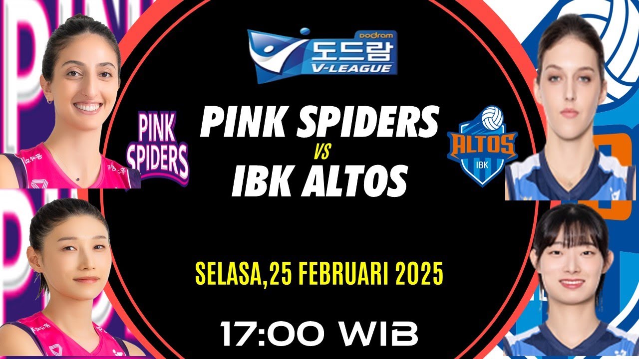 🔴 PINK SPIDERS VS IBK ALTOS - LIVE SCORE LIGA VOLI PUTRI KOREA HARI INI ...