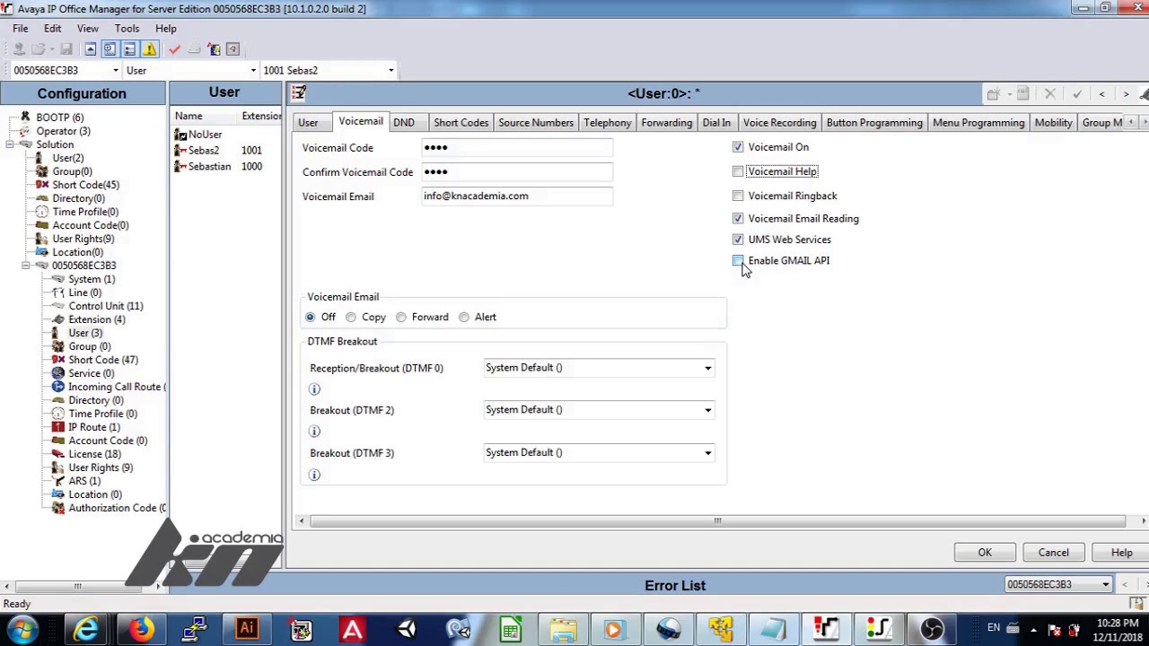 Avaya IP Office How to Create power user h323 - YouTube