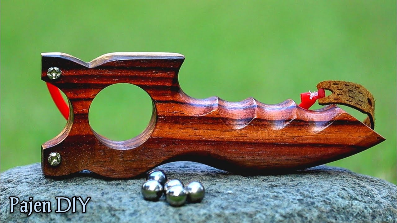 Handicraft Unique Wooden Slingshot For Defense - YouTube